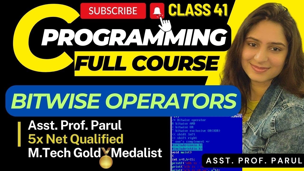 Bitwise Operators in Turbo C | CLASS 41 | FULL COURSE - YouTube