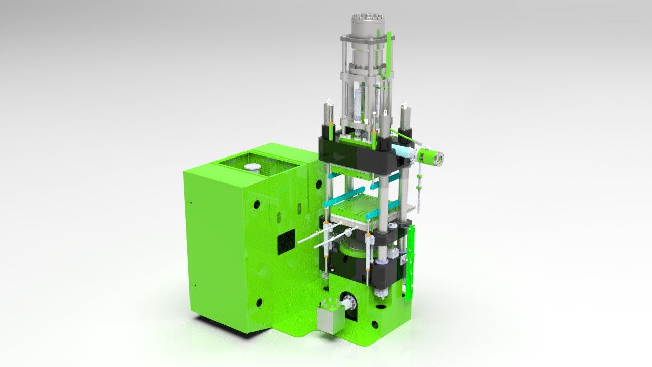 3D design model of rubber injection molding machine - YouTube