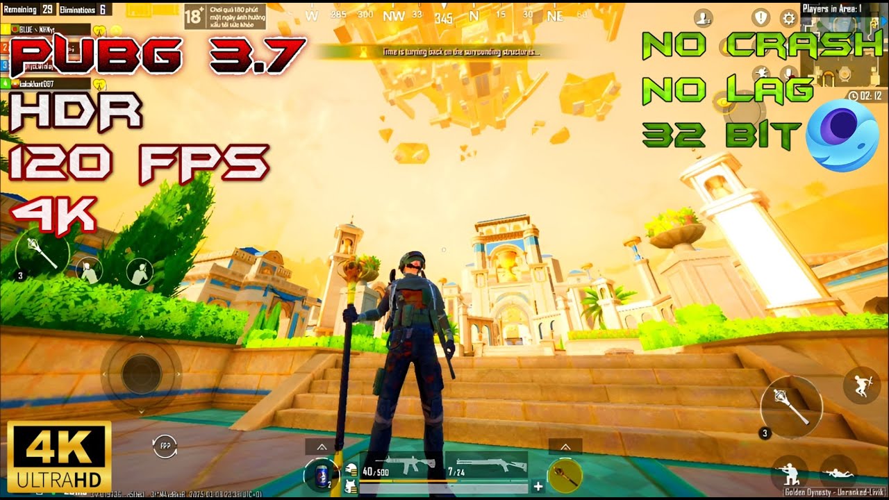 Pubg Mobile 3.7 HDR 120 FPS Ultra Wide view 4k Gameloop | Pubg 3.7 No ...