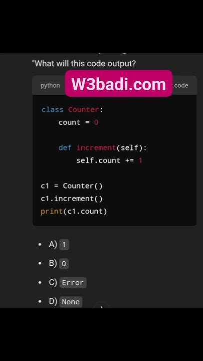 Python Quiz: Instance vs Class Variables Python Quiz: Instance vs Class Variables