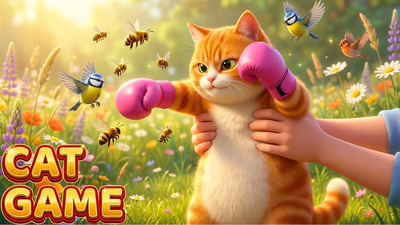 STIMULATING CAT REFLEX TRAINING🥊Catch the Fast Birds, Bees🦅 High Energy ...