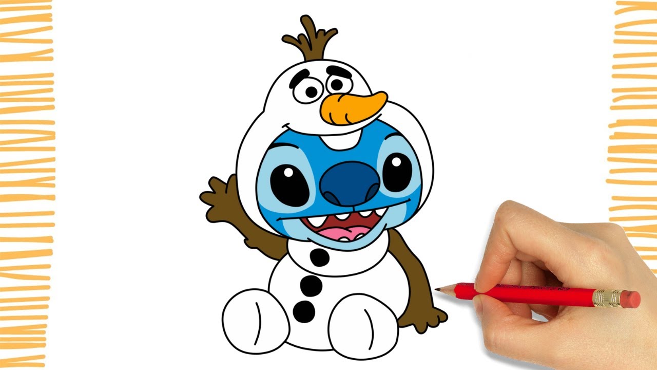 Como Dibujar a STITCH OLAF I Paso a Paso I Muy Fácil - YouTube