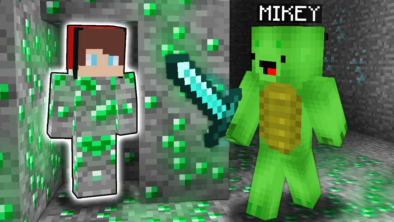 Mikey and JJ - EMERALD PRANKED in Minecraft gameplay by Mikey and JJ (Maizen Parody) Mike - YouTube