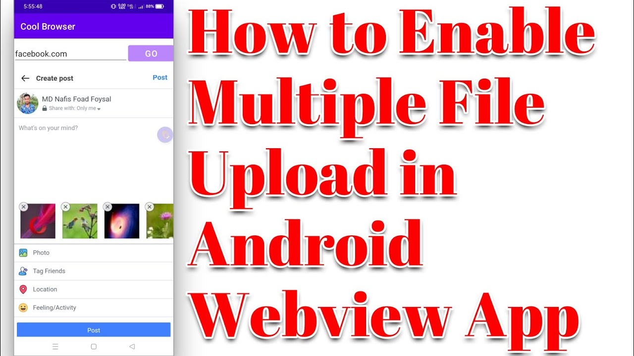 How To Enable Multiple File Upload In Android Webview App Youtube 2395