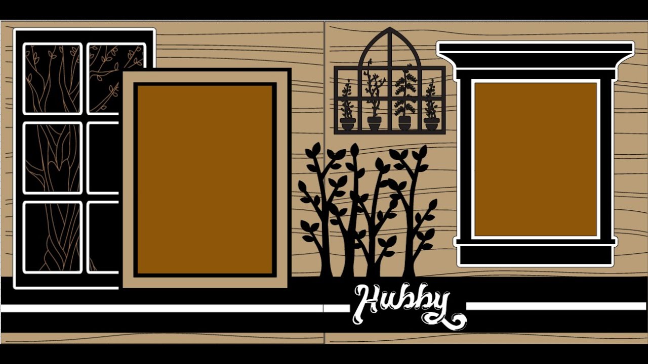 Masculine Scrapbook Layout Idea with Windows & Trees - YouTube