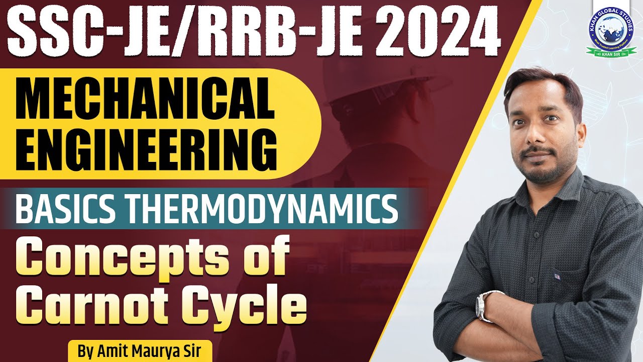 SSC JE/RRB JE 2024 || Mechanical Engineering || Basics Thermodynamics || Concepts of Carnot ...