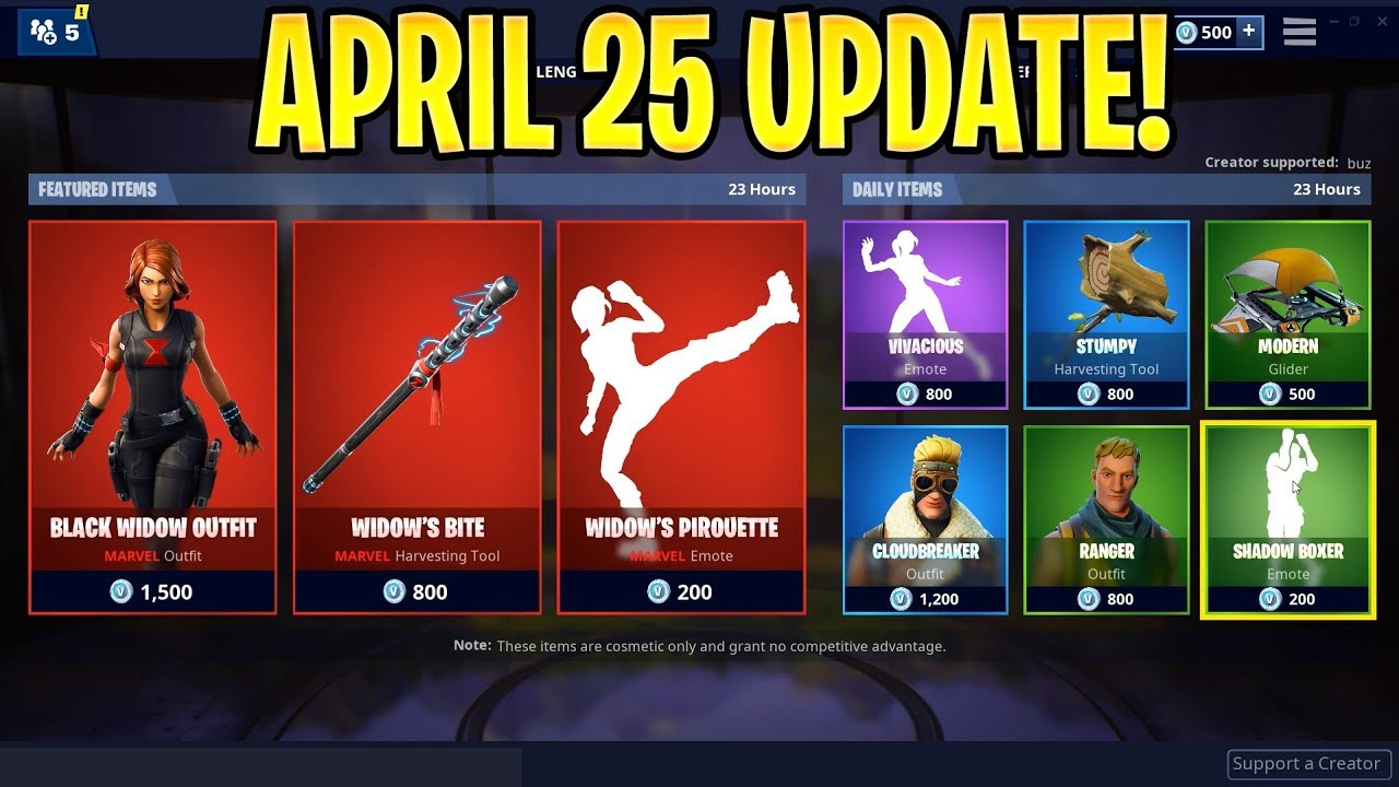April 25 ITEM SHOP! Vivacious Emote Returns..! Marvel Outfit ...