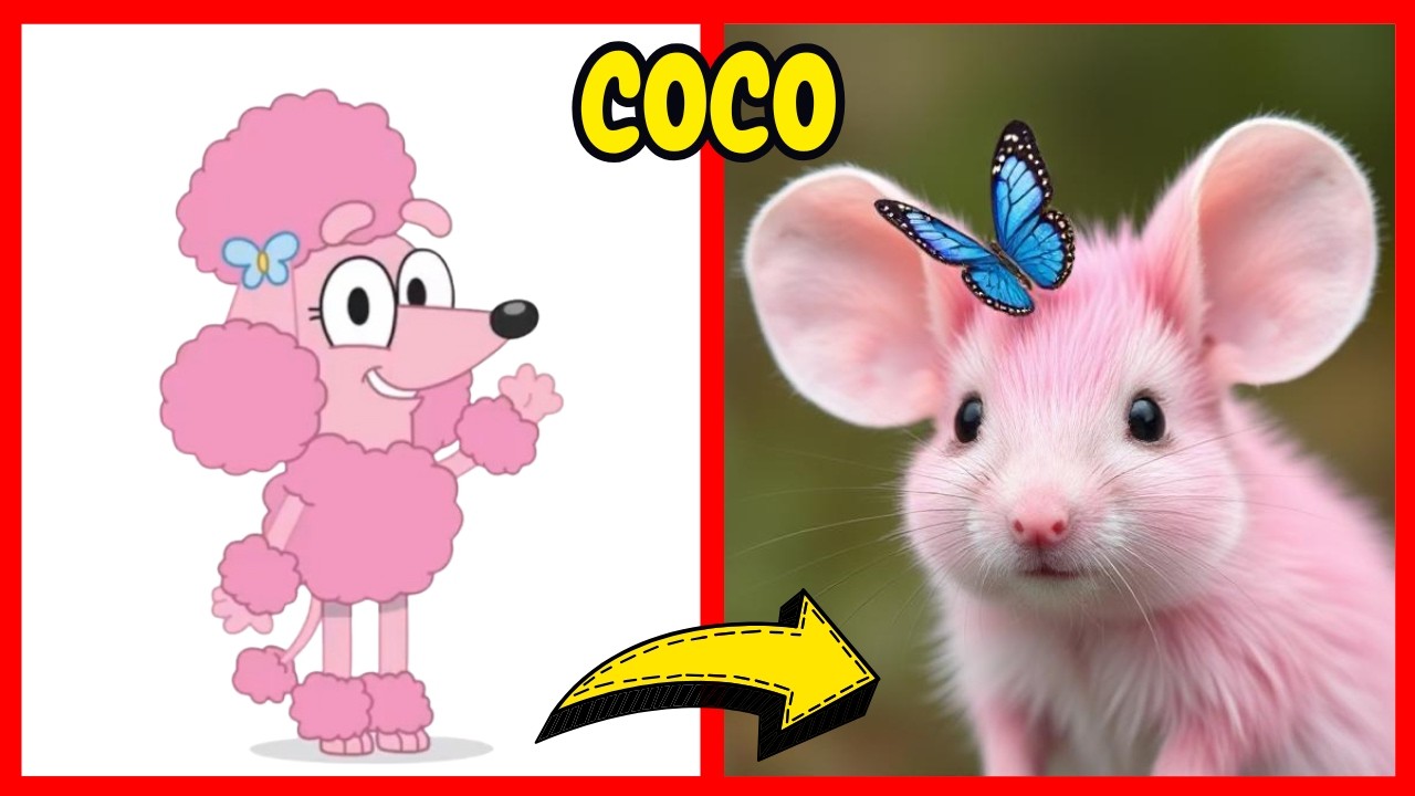 BLUEY Characters As MOUSE 🐭🧀 ~ And Their Favourite Snacks | Quiz ...