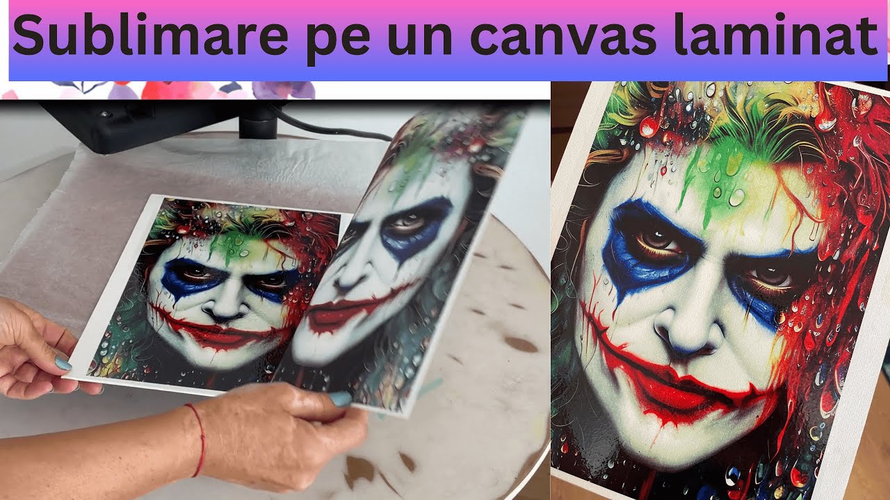 Laminarea si sublimarea unui canvas - YouTube