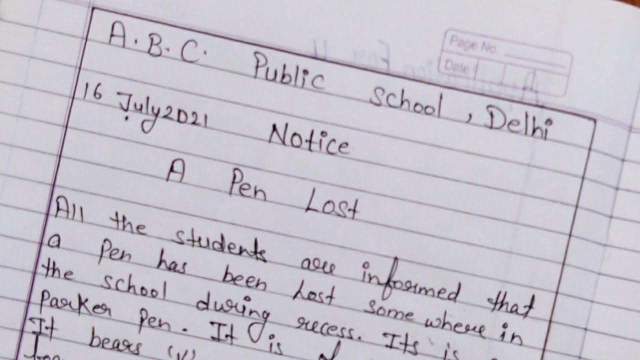 Write Notice On Pen Lost Pen Lost Notice L Writing Skills In English Class 12 Mathur Study write-notice-on-pen-lost-pen-lost-notice-l-writing-skills-in-english-class-12-mathur-study