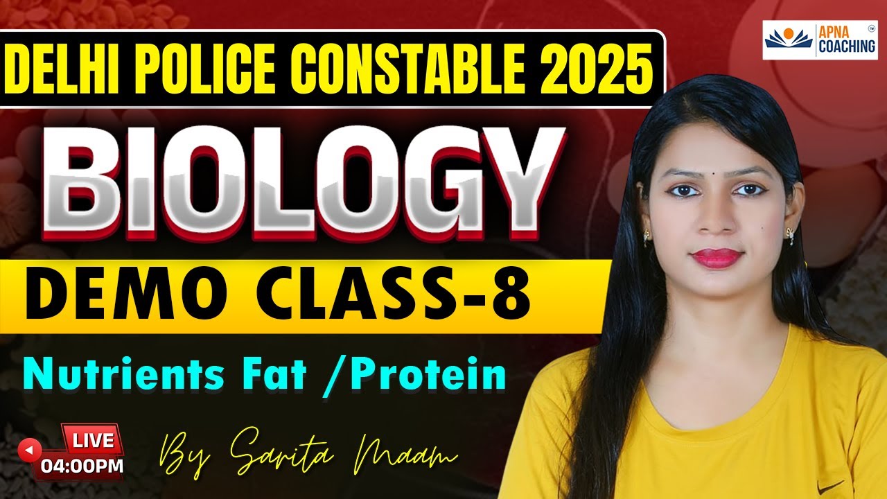 Delhi Police Constable 2025 | Biology Demo Class-8 | Delhi Police ...