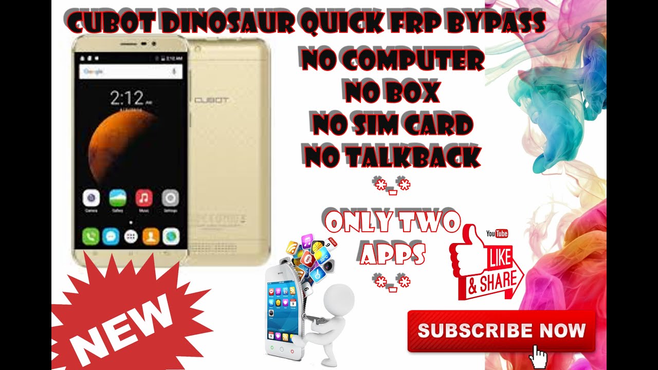 CUBOT DINOSAUR EASY FRP REMOVE - YouTube