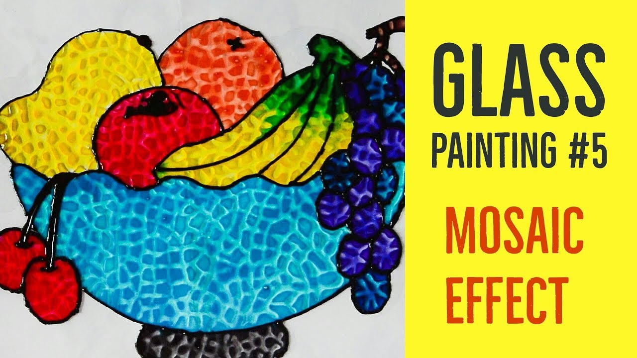 Glass painting -Mosaic Effect - YouTube