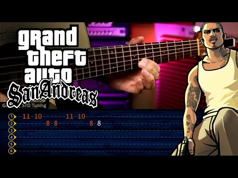 GTA San Andreas Theme Guitar TABS | Cover Guitarra Chrisrianvib - YouTube