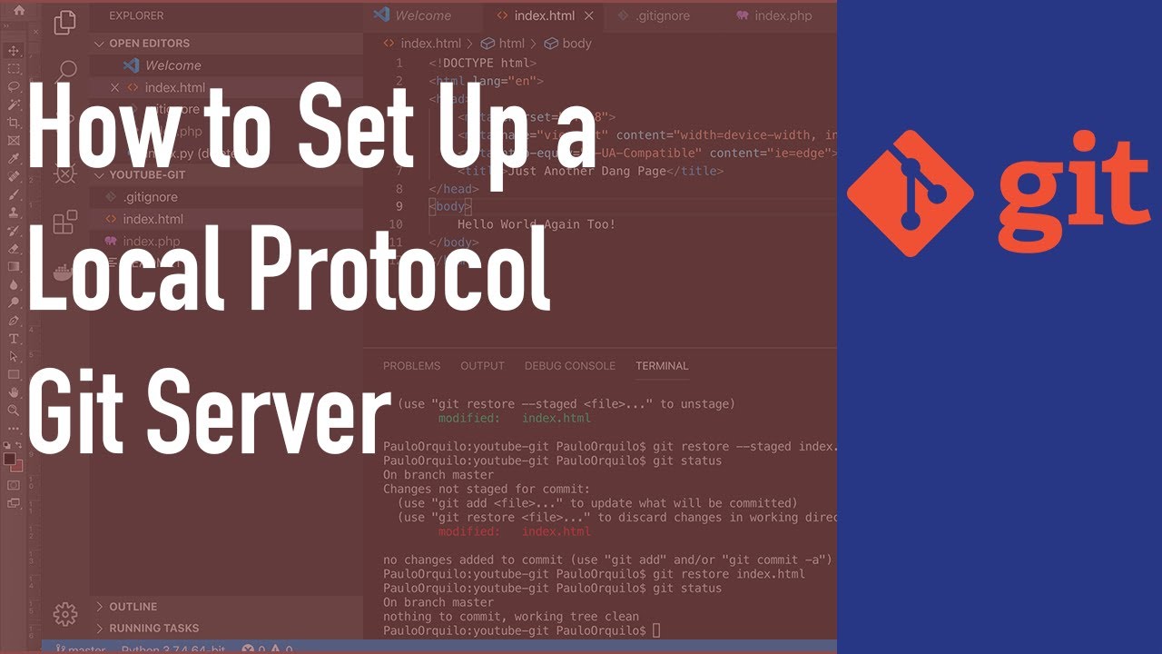 How To Set Up A Local Protocol Git Server Youtube 5211