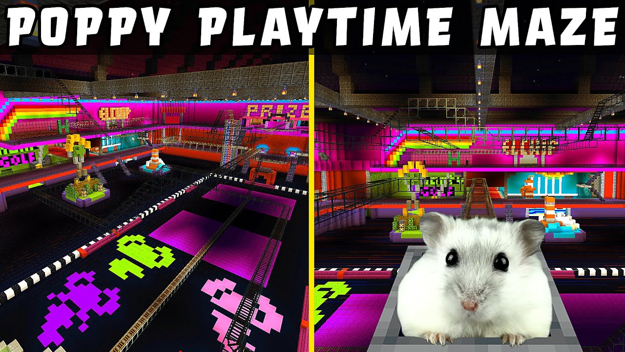 Roller Coaster in Minecraft Hamster Maze in Poppy Playtime 🐹 - YouTube