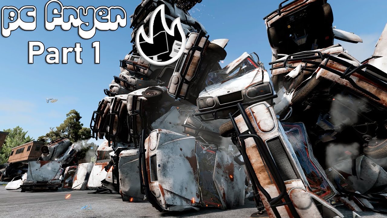 BeamNG PC FRYER 💻🔥 / INSANE TESTS WITH 100 CARS - YouTube