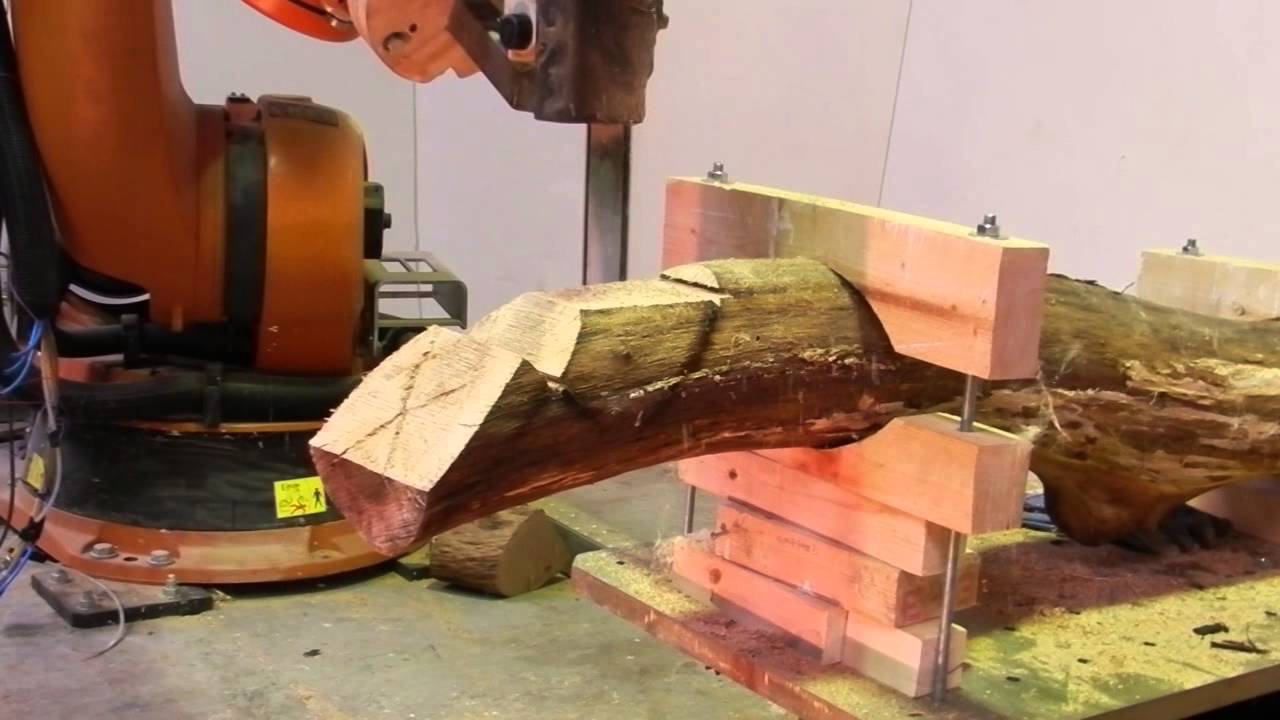 Robotic Sawmill (Robot mounted chainsaw) - YouTube