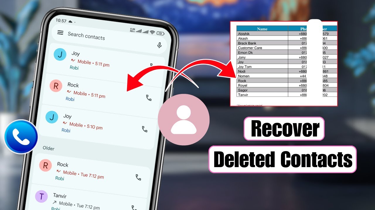 How to Recover Deleted Contacts on Your Phone | Restore Lost Phone ...