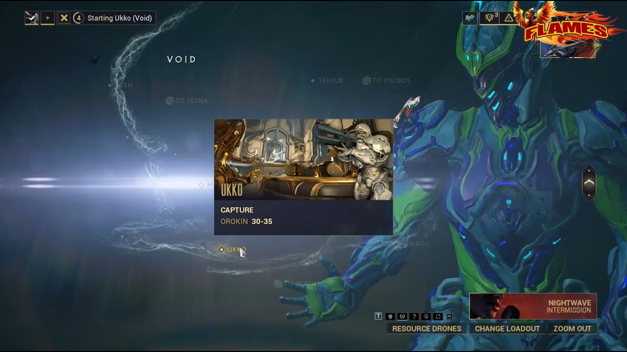 Warframe Ukko (Void) Mission Capture level 30-35 (Reward Aya) - YouTube