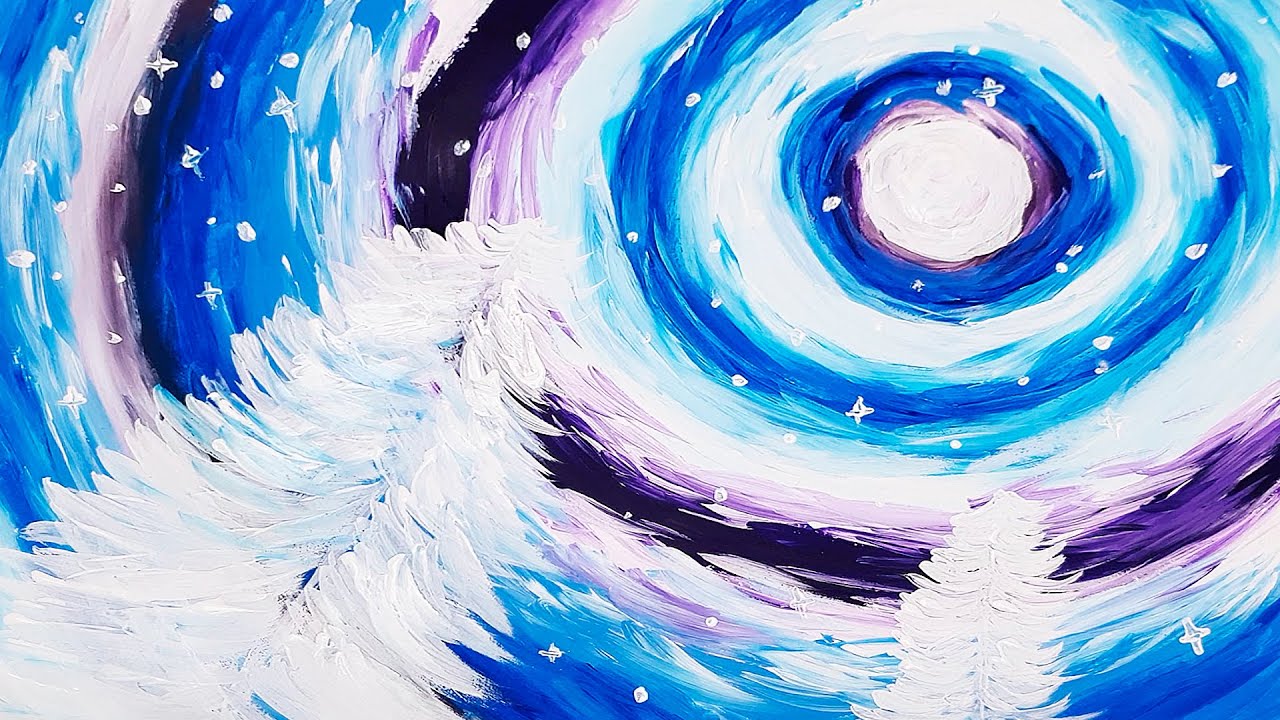 Acrilic Painting 🎨 WINTER 🎨| How to Draw | Magic Paintings - YouTube