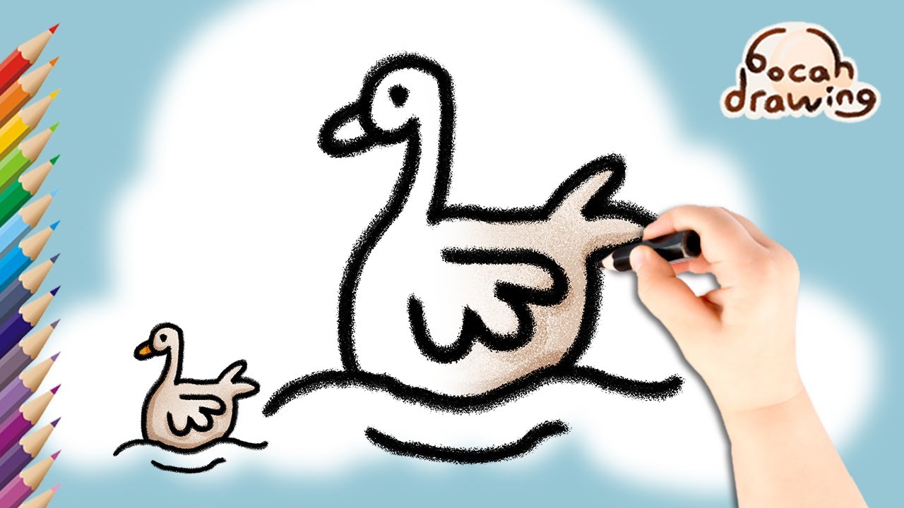 How to Draw a Swan Easy 🦢 #10 #angsa - YouTube