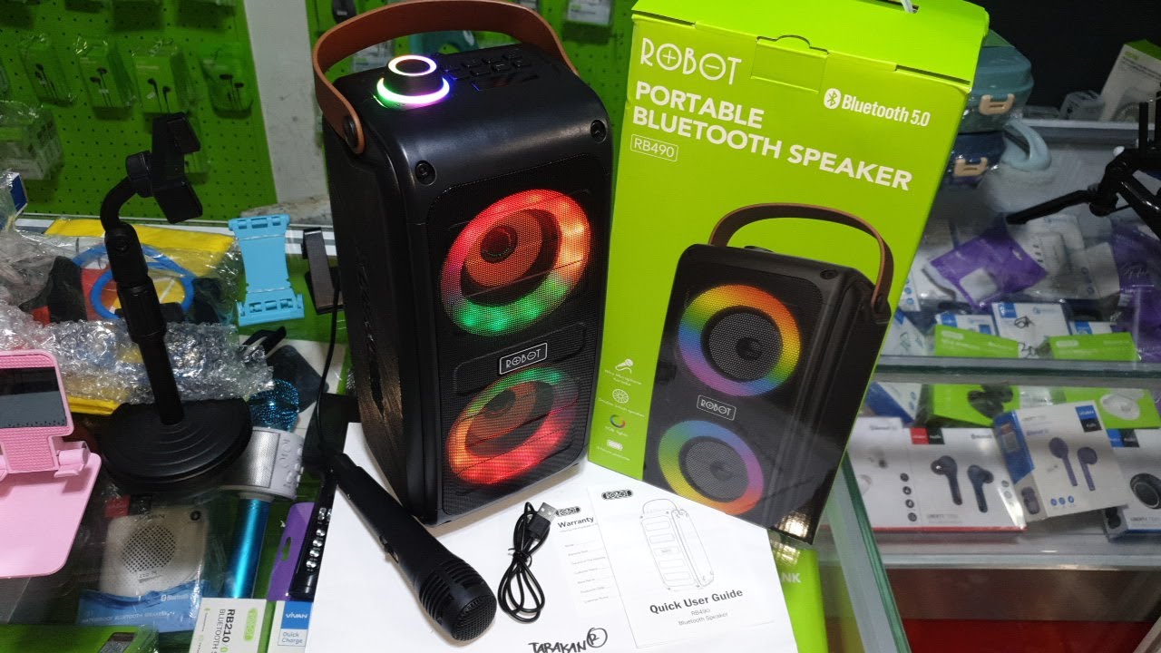 BLUETOOTH SPEAKER Robot RB490 BOOMBOX Portable Bluetooth Karaoke ...