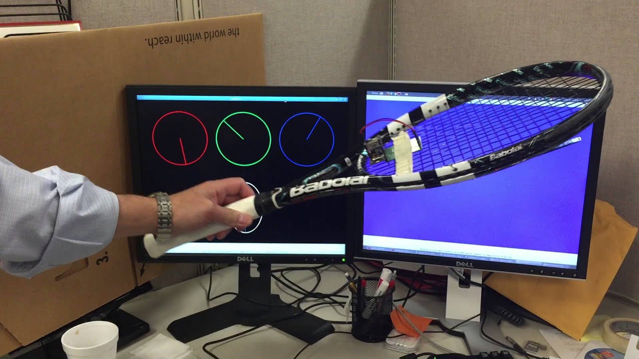 Wireless Tennis racquet tracker - YouTube