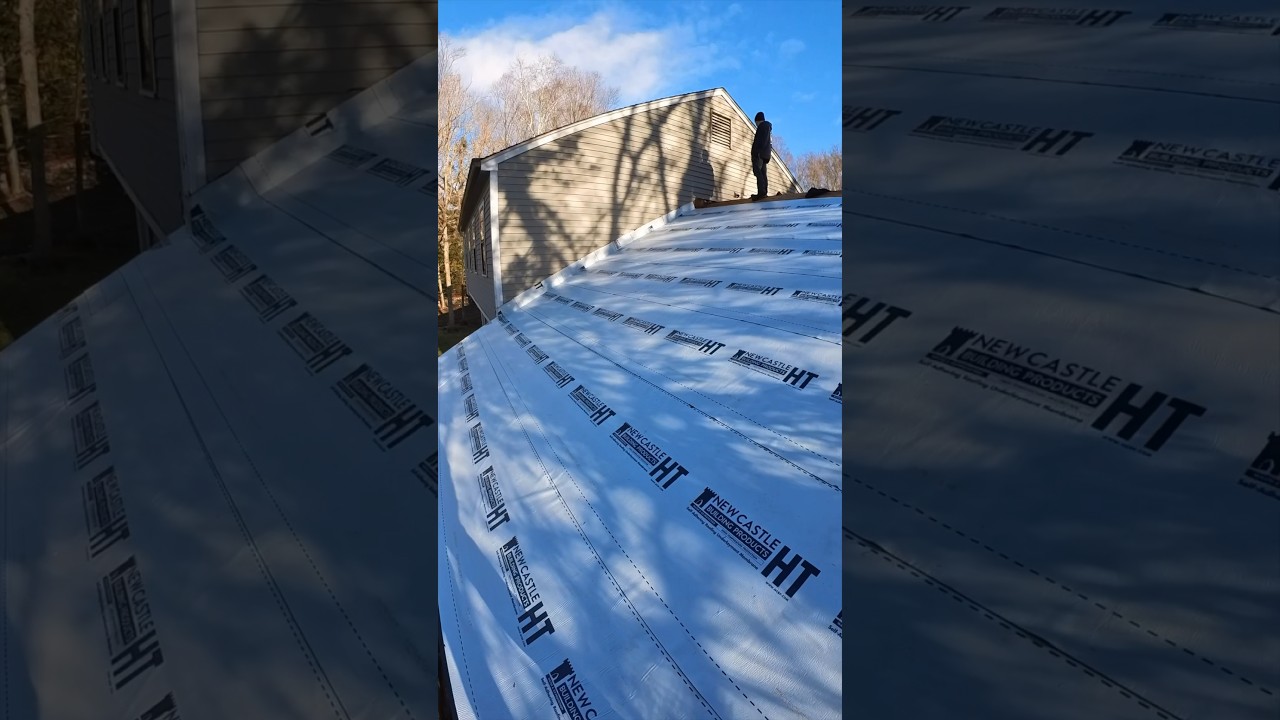 High temperature ice shield standing scene metal roof - YouTube