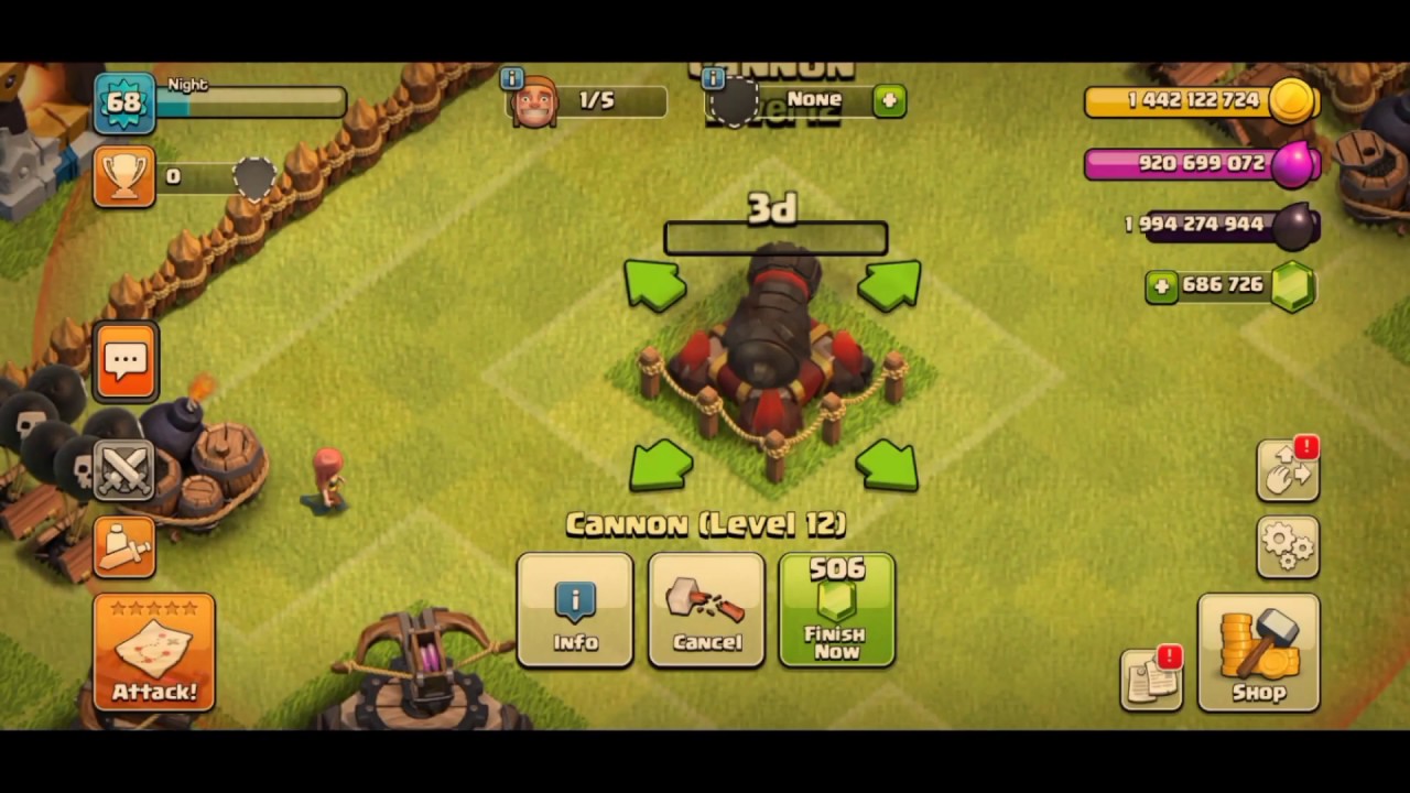 All Levels of Canon || Clash of clans || Home Base || Upgrade ...