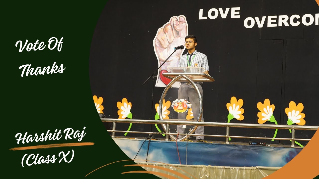 Vote Of Thanks - Harshit Raj - Xth STD | 77th Independence Day | GES ...