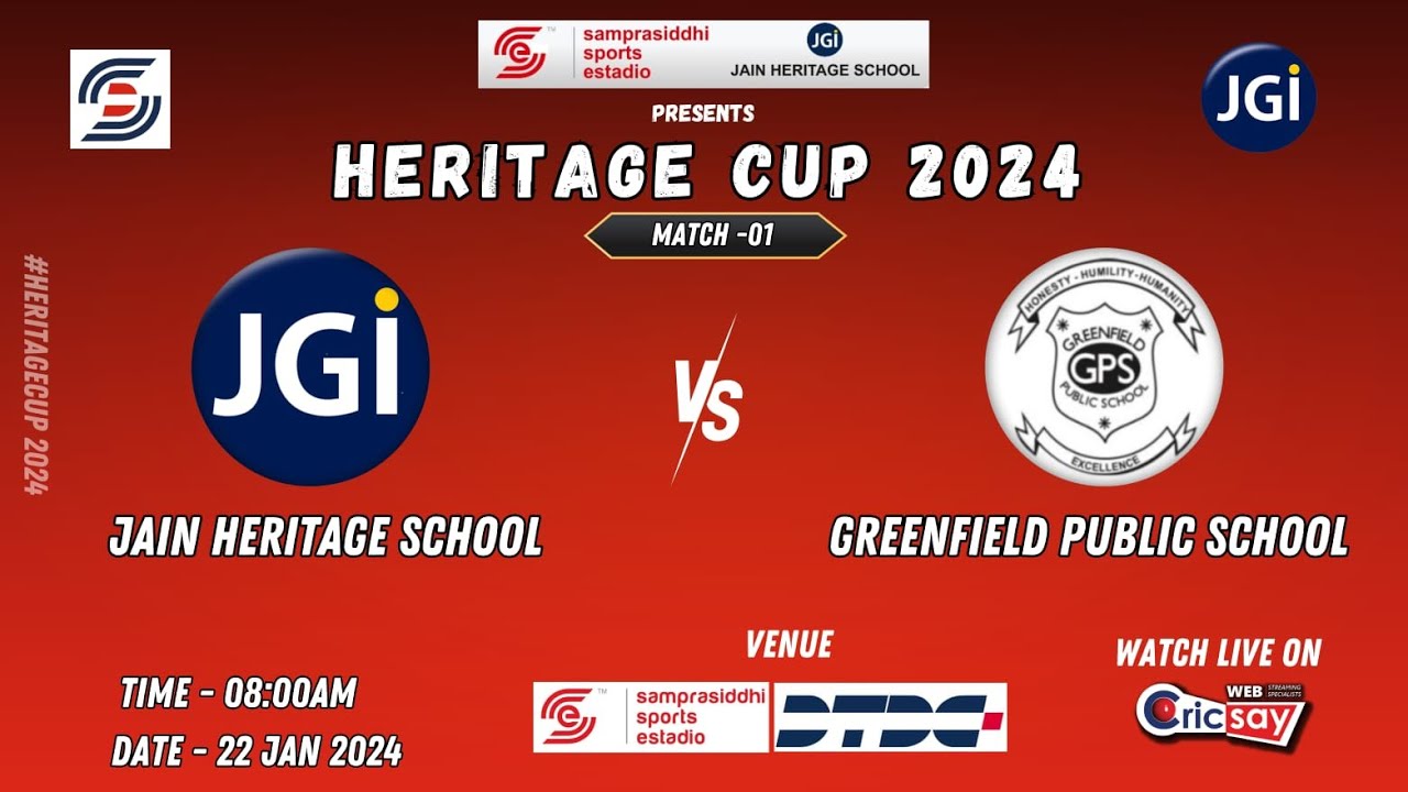 HERITAGE CUP 2024 || DAY 1|| LIVE FROM SAMPRASIDDHI SPORTS ESTIDEO ...