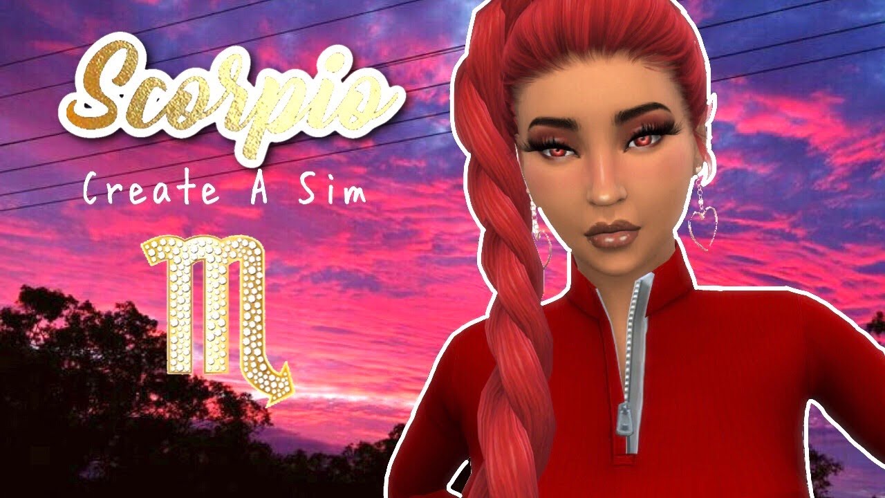 The Sims 4: Zodiac CAS // Scorpio ♏️ + CC LINKS // LOOKBOOK - YouTube