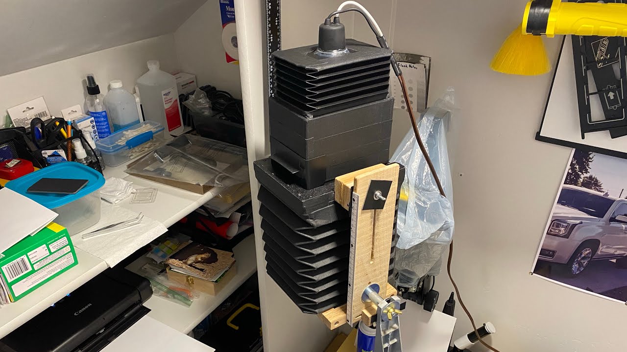 DIY 4 x 5 enlarger - YouTube