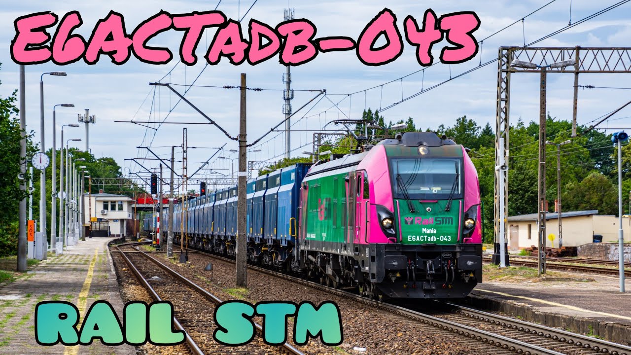 E6ACTadb-043 "Mania" Rail STM z kontenerami | Świebodzin - YouTube
