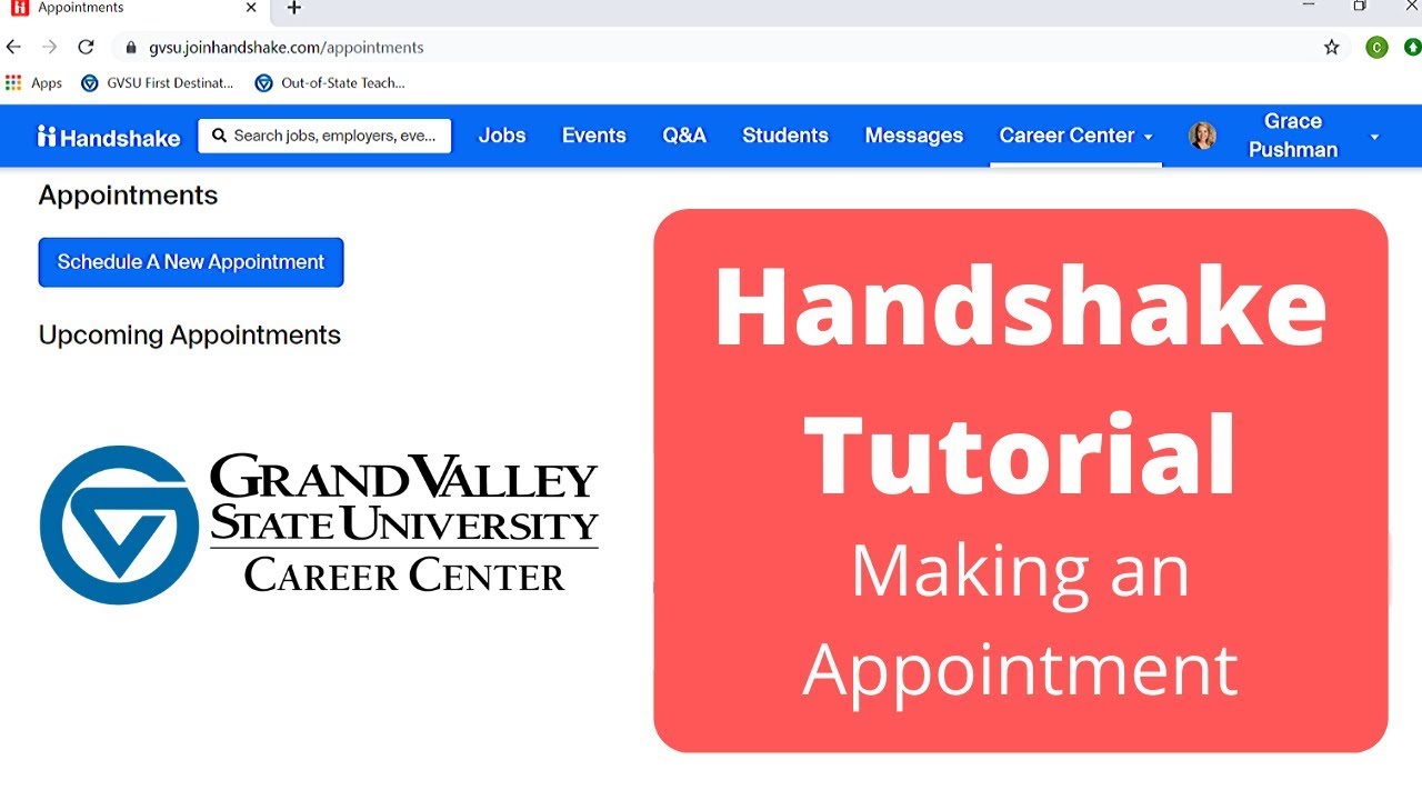 Creating an Appointment: Handshake Tutorial - YouTube