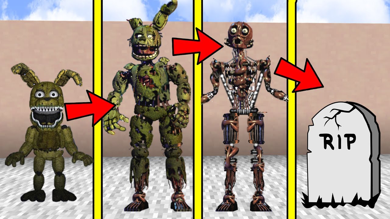 Minecraft FNAF SPRINGTRAP LIfe CHALLENGE - YouTube