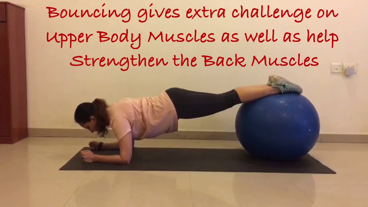 Decline Plank on Swiss Ball - YouTube