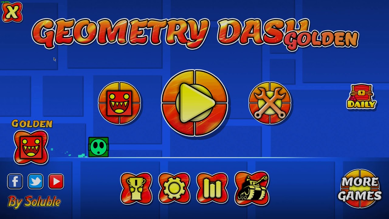 Official Golden Geometry Dash Texture Pack - Made by Soluble & Senya (2 ...