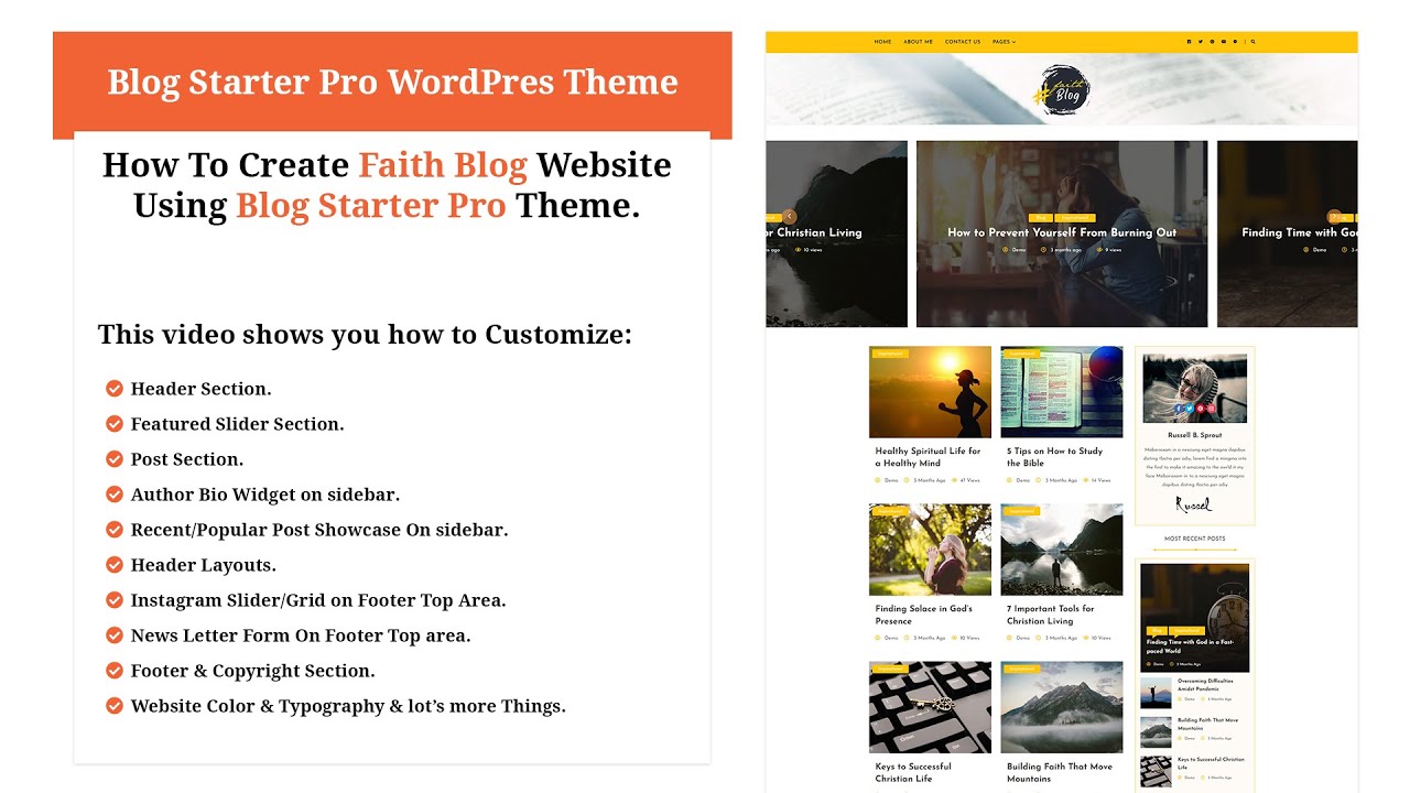How to create a Christian/Church/Faith/Religion blog website using Blog ...