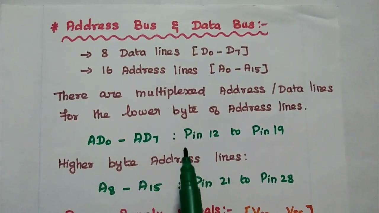 Pin Diagram of 8085 Microprocessor - Signal Diagram - MPMC - YouTube
