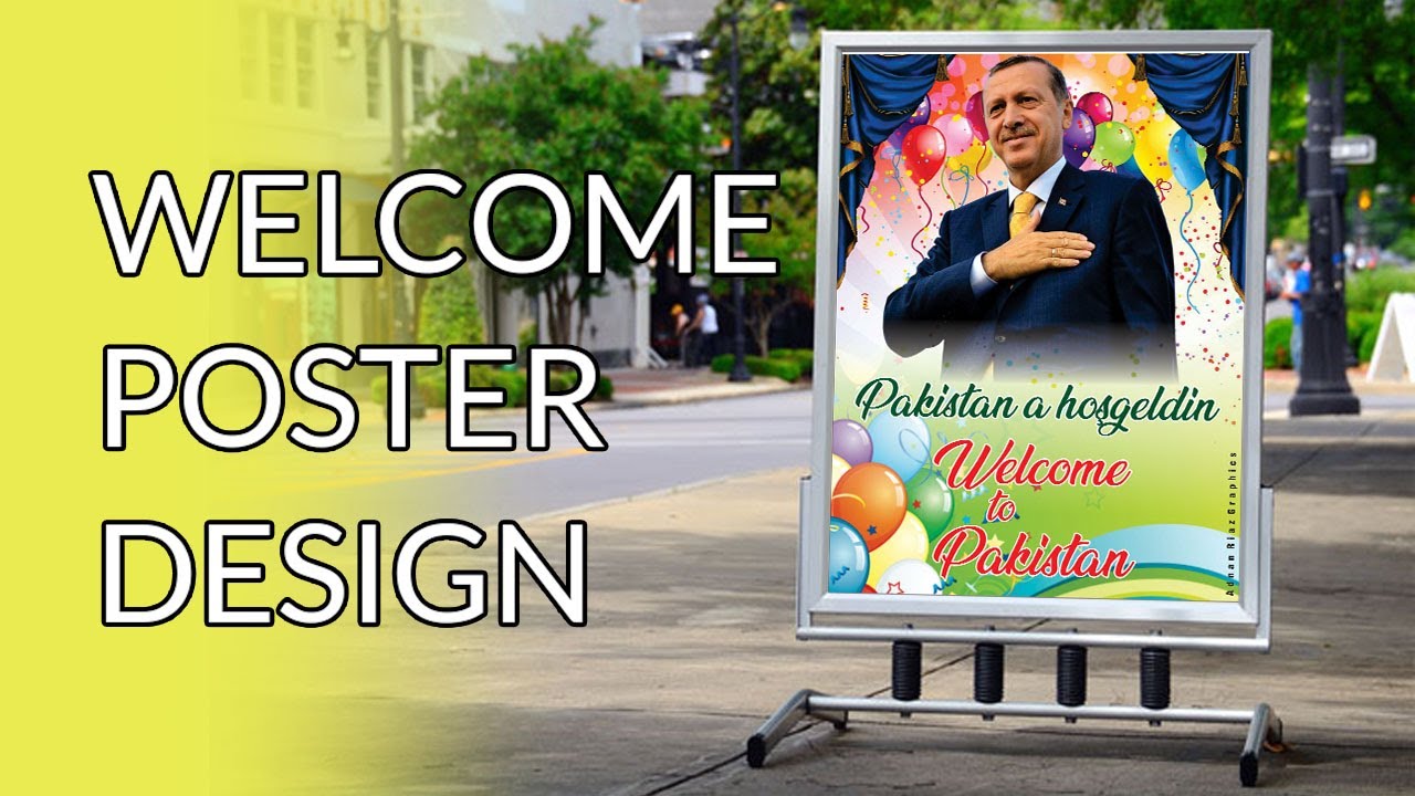 How to make Welcome Poster Design in coreldraw | Cdr download - YouTube