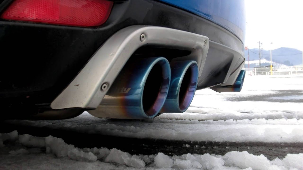 GRB インプレッサSTI TRUST GReddy コンフォートスポーツGTスラッシュマフラー/CS GTS マフラー音 - YouTube