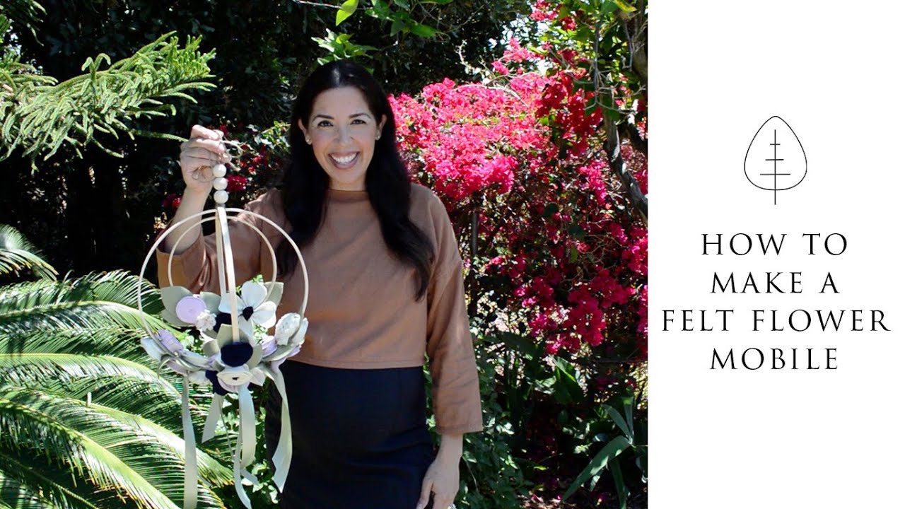 How to Make a Felt Flower Mobile - YouTube