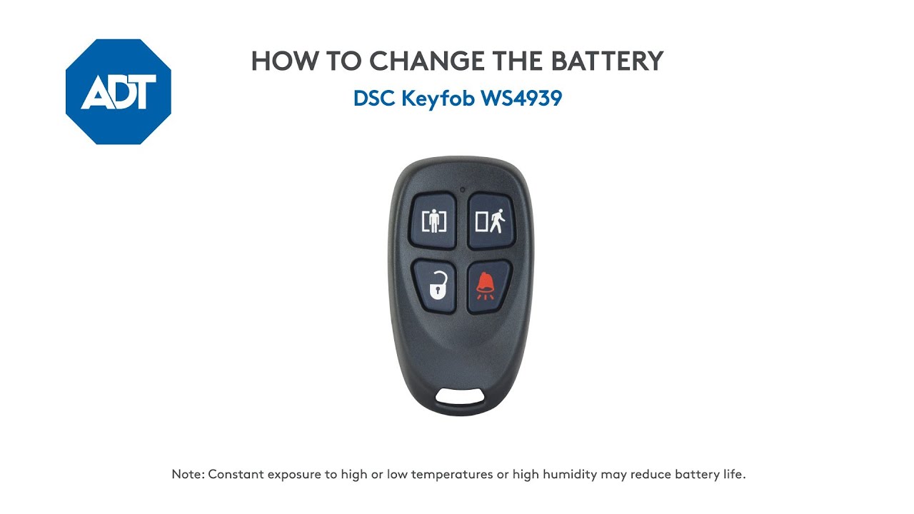 How to change the battery in your DSC Keyfob WS4939 - YouTube