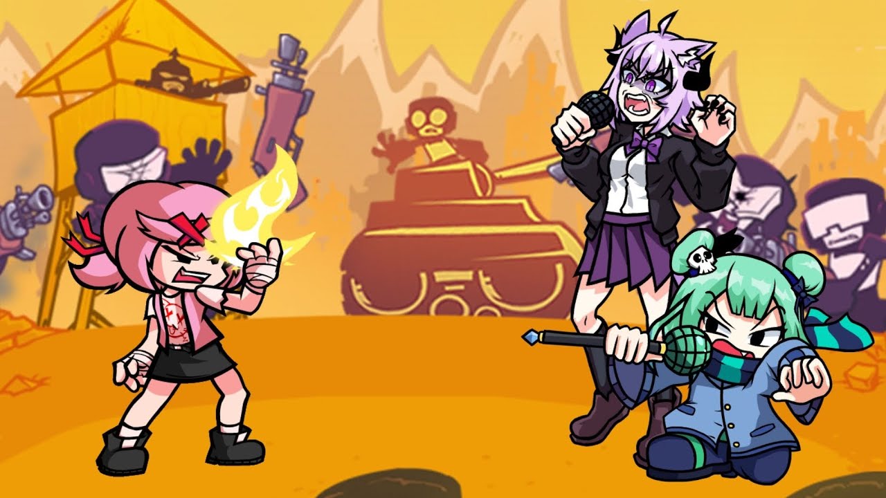 Neko Fighters (Stress D-Side Alt but Natsuki D-Side vs Okayu & Rushia ...