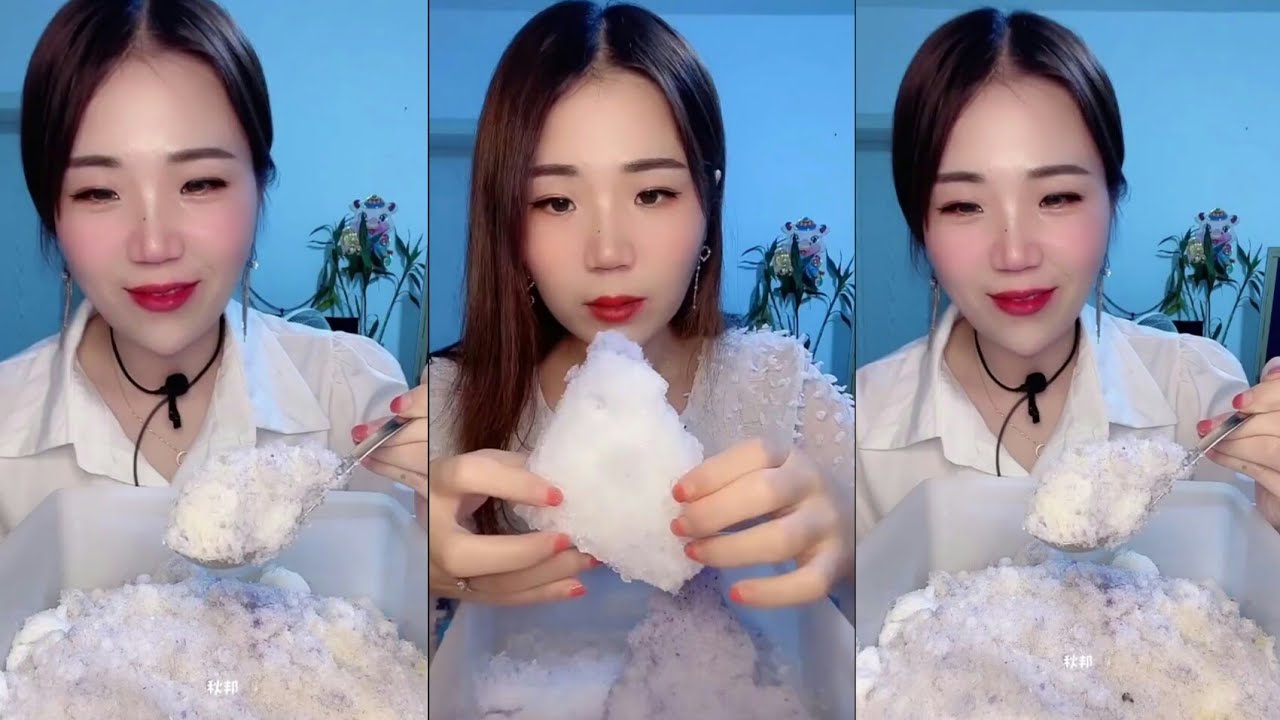 ASMR ICE EATING BY YY #asmr #asmreating #kwai #crunchyasmr #ice # ...