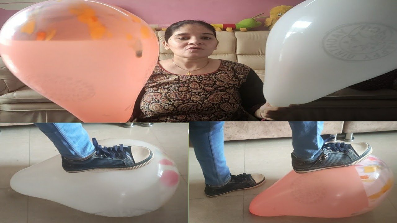 Stomp Balloons with these type of Shoes // Big Balloons🎈🎈 - YouTube