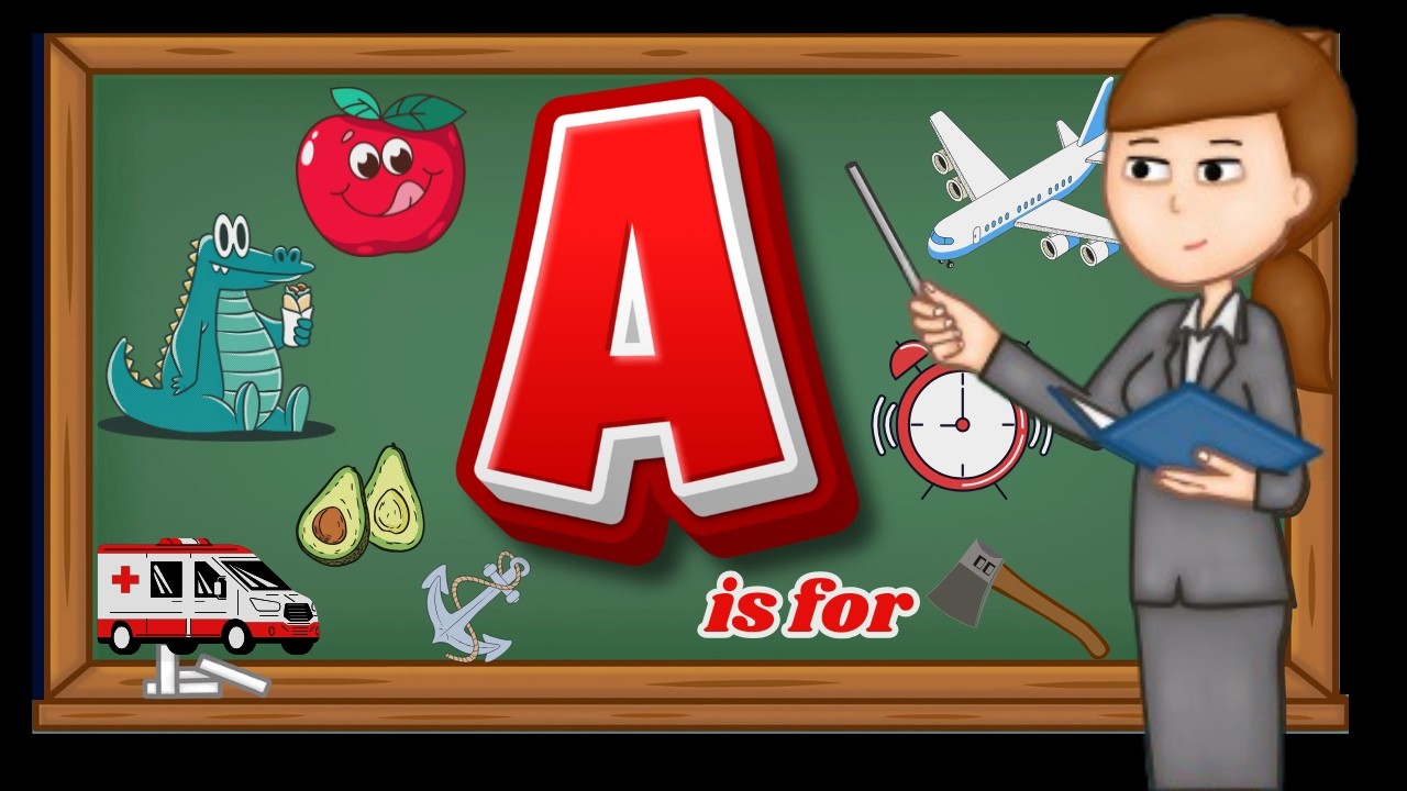 Letter A Words for kids | A is for Apple | A Alphabet | phonics | kids ...
