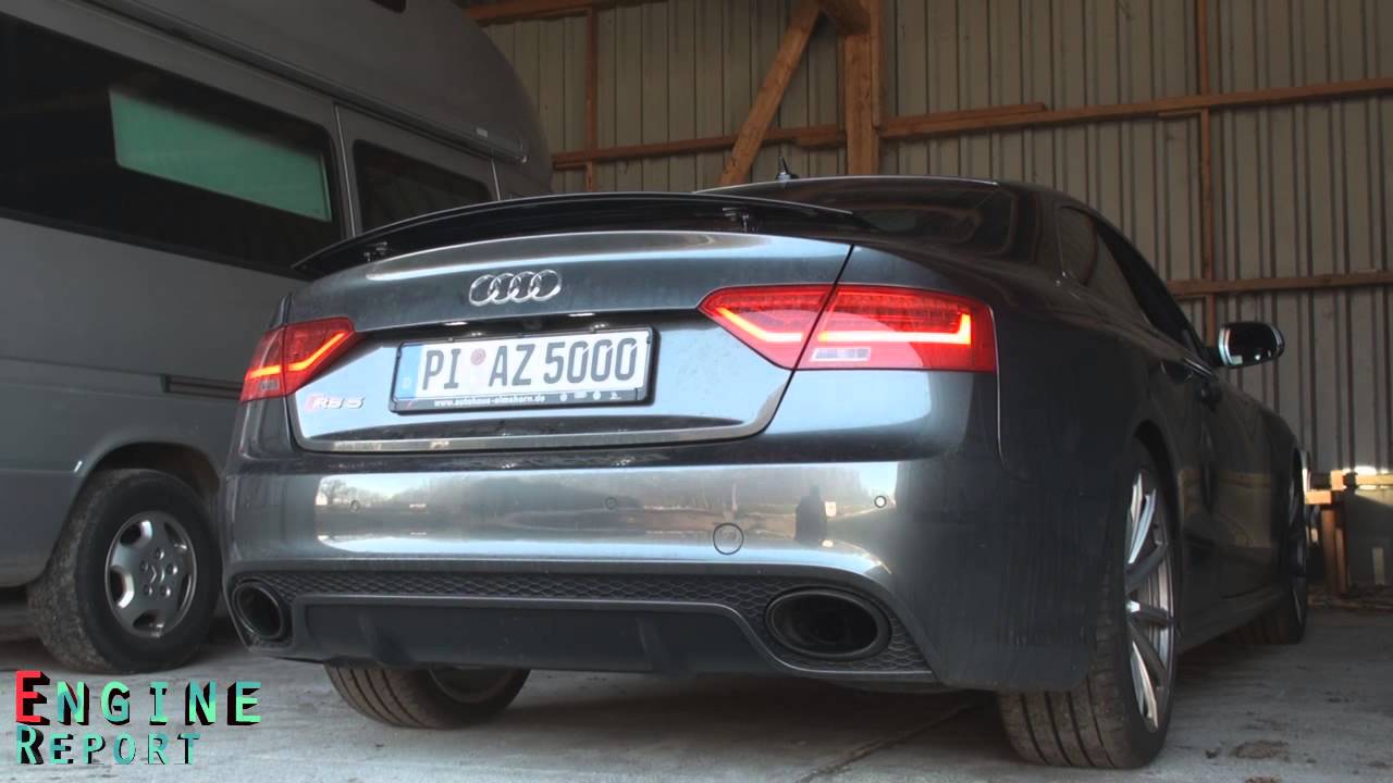 SoundCheck Audi RS5 V8 2013 - Exhaust SOUND Start-up Revs ...
